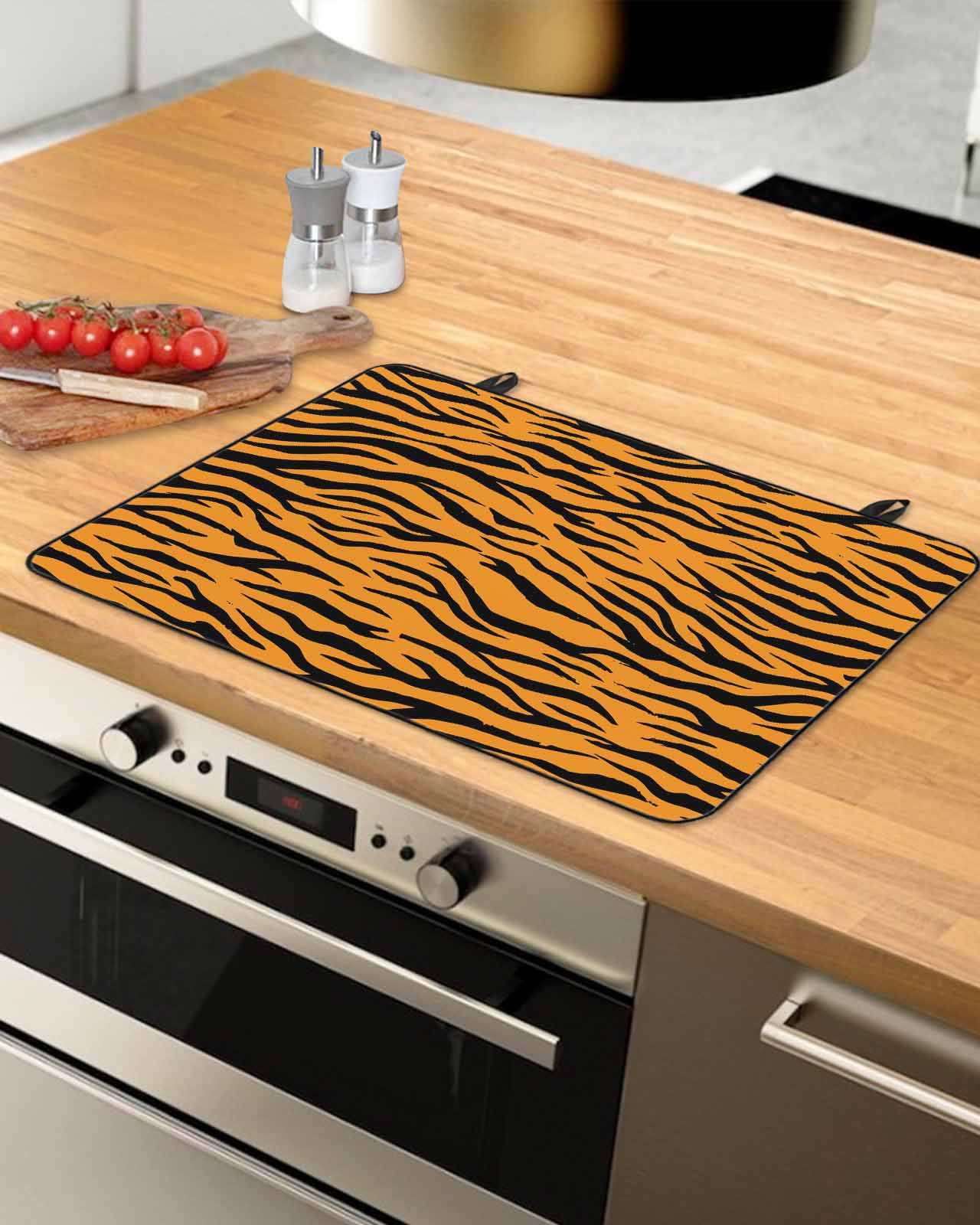 Large Induction Cooktop Protector Mat Yellow Black Stove Top Covers for ...