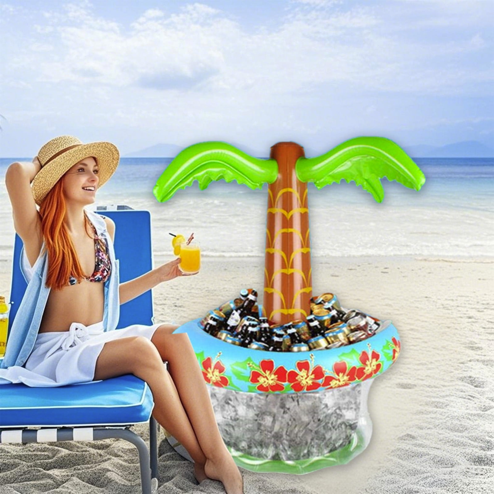 Large Inflatable Beverage Cooler,Lightweight Portable Coconut Tree ...