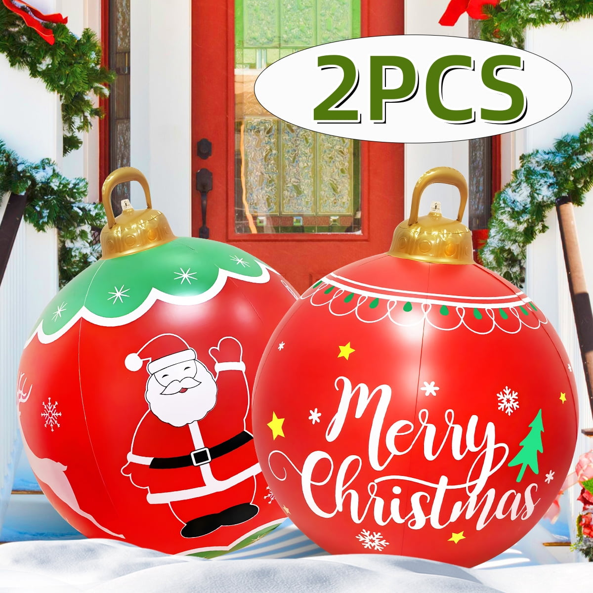 Large Inflatable Christmas Ball Ornament Decoration Giant PVC Hanging ...