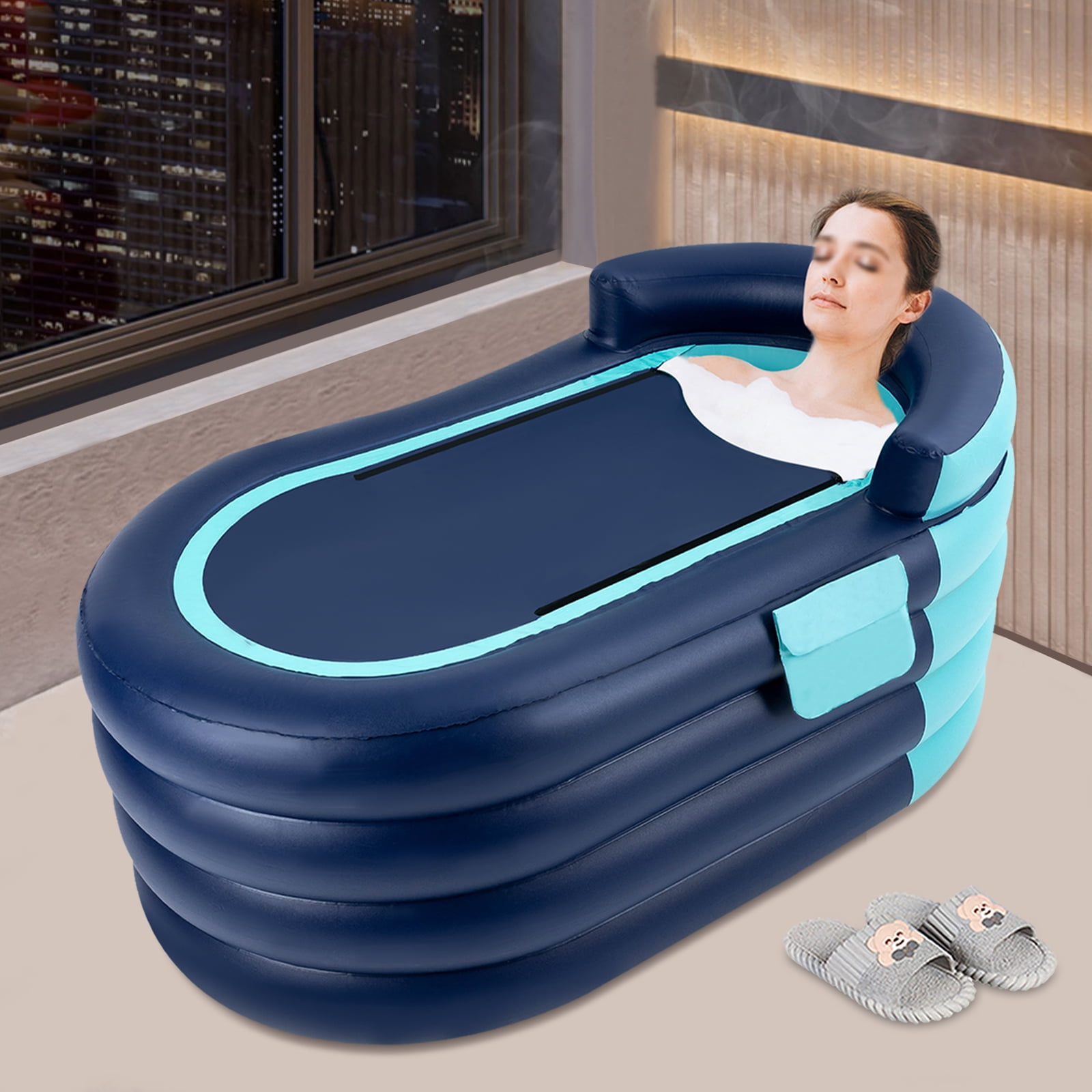 Large Inflatable Swimming Pool, 33.0755.1129.13in, 220lbs Capacity ...
