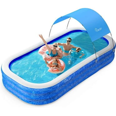 "Hurber Portable Large Foldable Swimming Pool for Backyard, Family Size ...