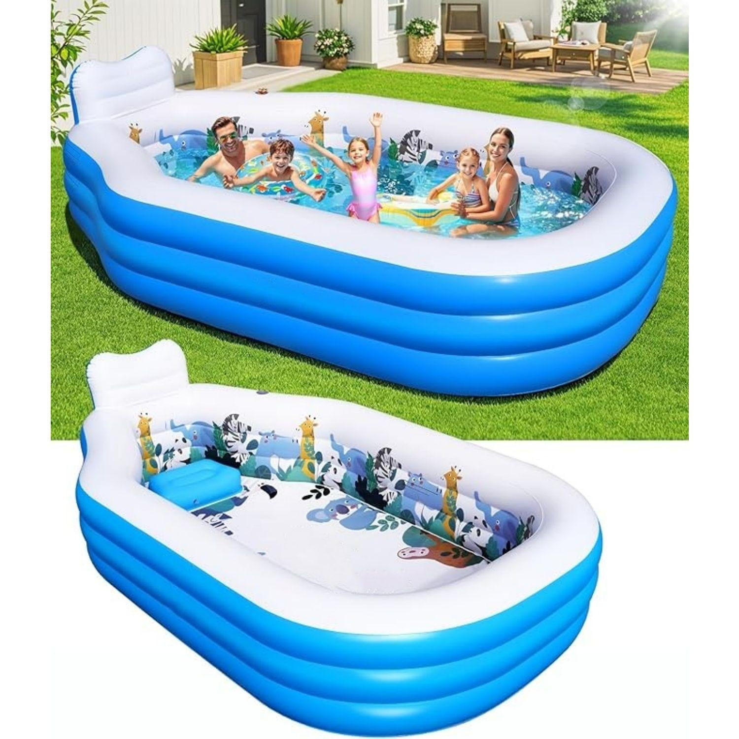 Large Inflatable Swimming Pool for Kids and Adults,Thickened Adult Pool ...