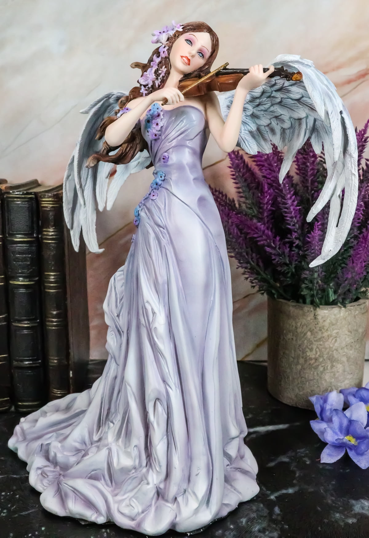 Large Inspirational Decor Angelic Lullaby Heavenly Angel Playing Violin ...