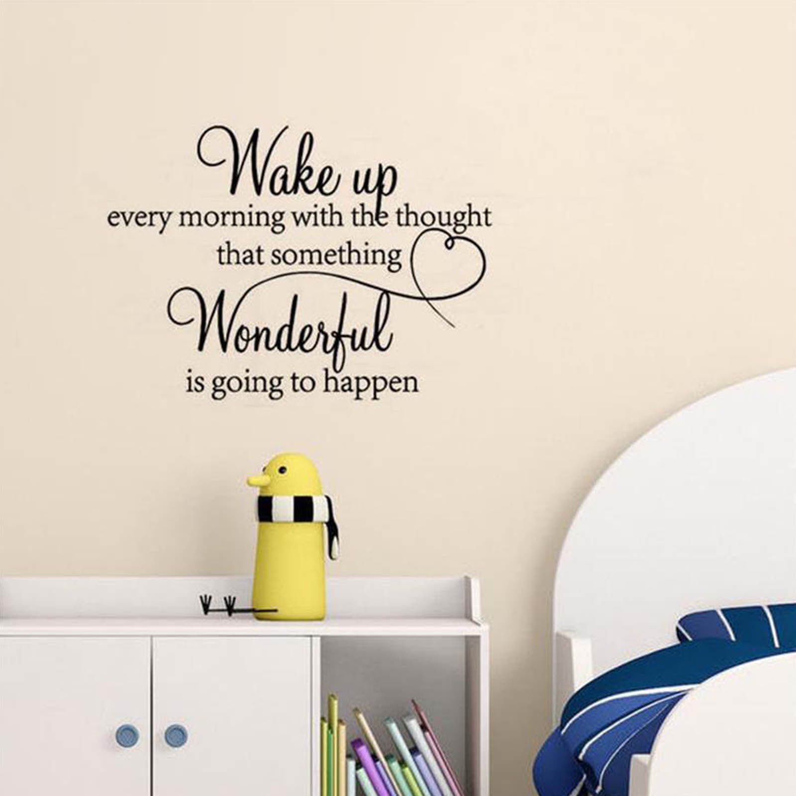 Large Inspirational Quote Wall Decals, Removable Positive Saying Wall ...