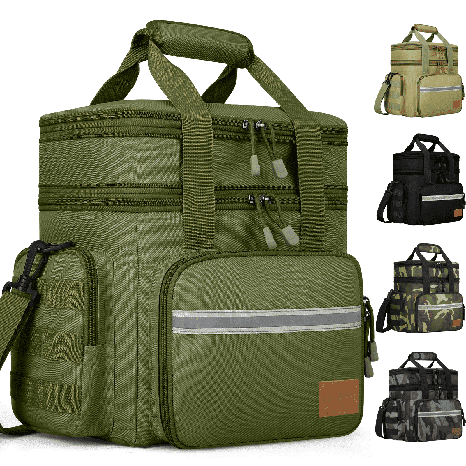 GPED Large Insulated Lunch Bag, 24L Expandable Double Layer Lunch ...
