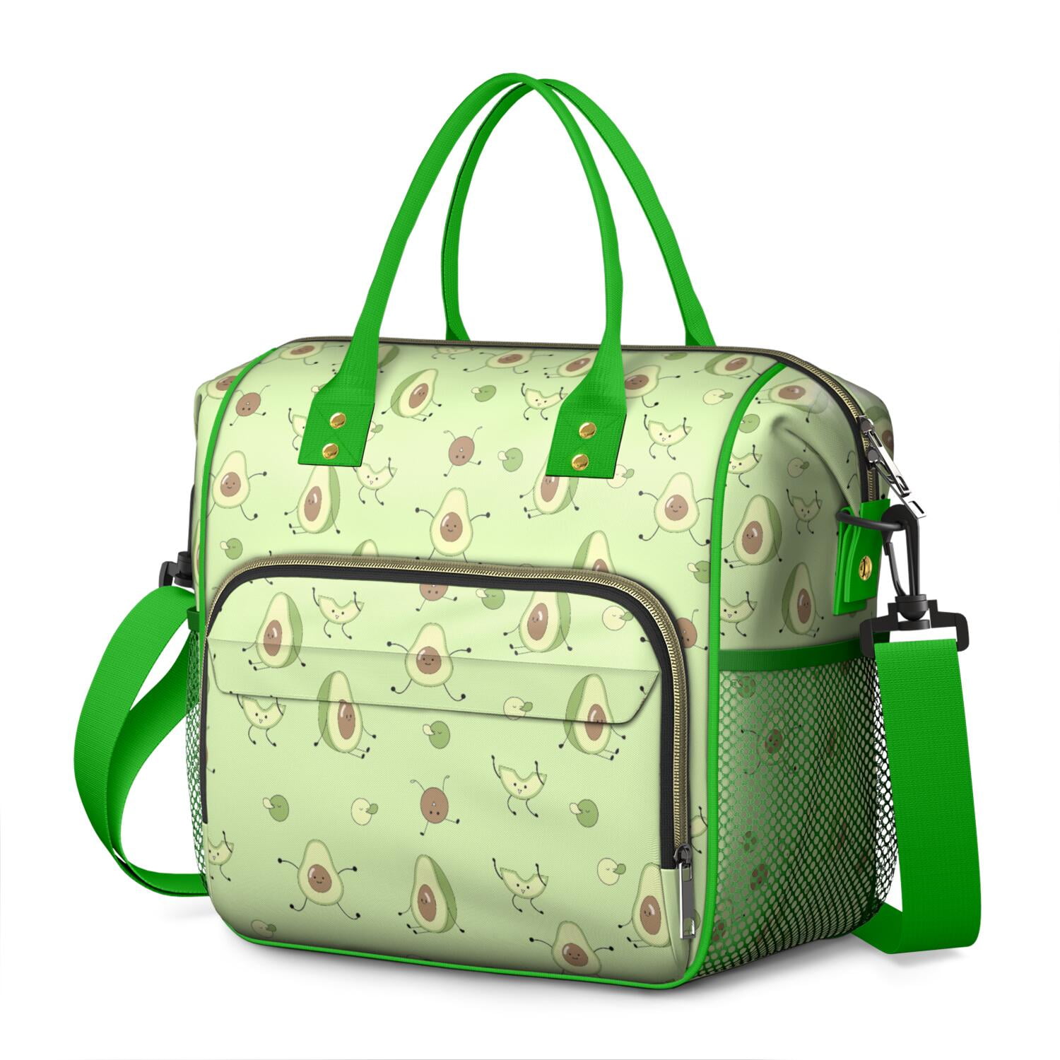 Large Insulated Tote Bag - Avocado Print Leakproof Cooler Bag for ...