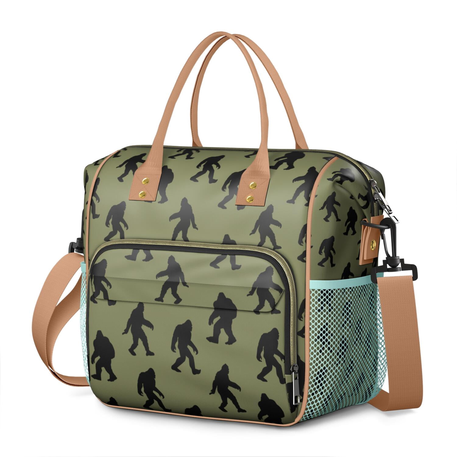 Large Insulated Tote Bag with Bigfoot Design - Leakproof Cooler Bag for ...