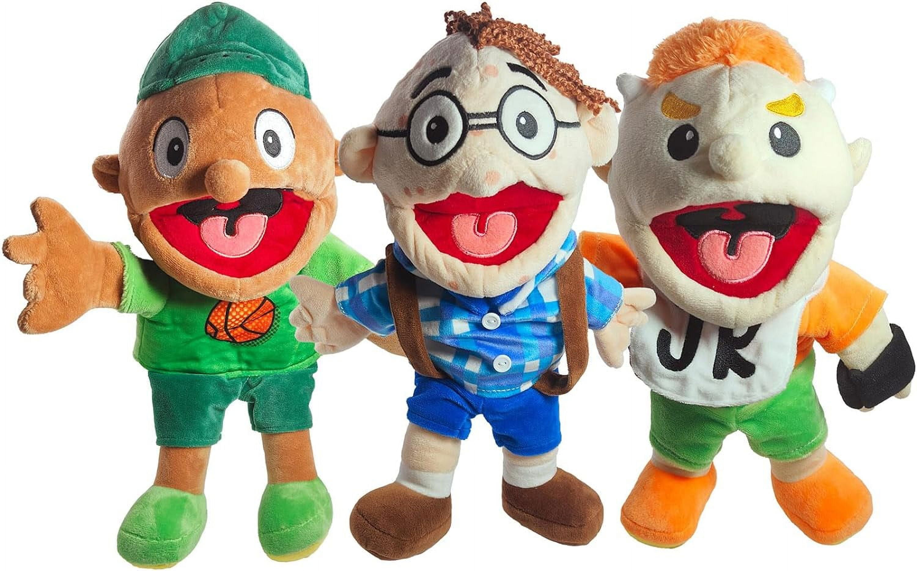 Large Jeffy Boy Hand Puppet Children Soft Doll Funny Party Props ...