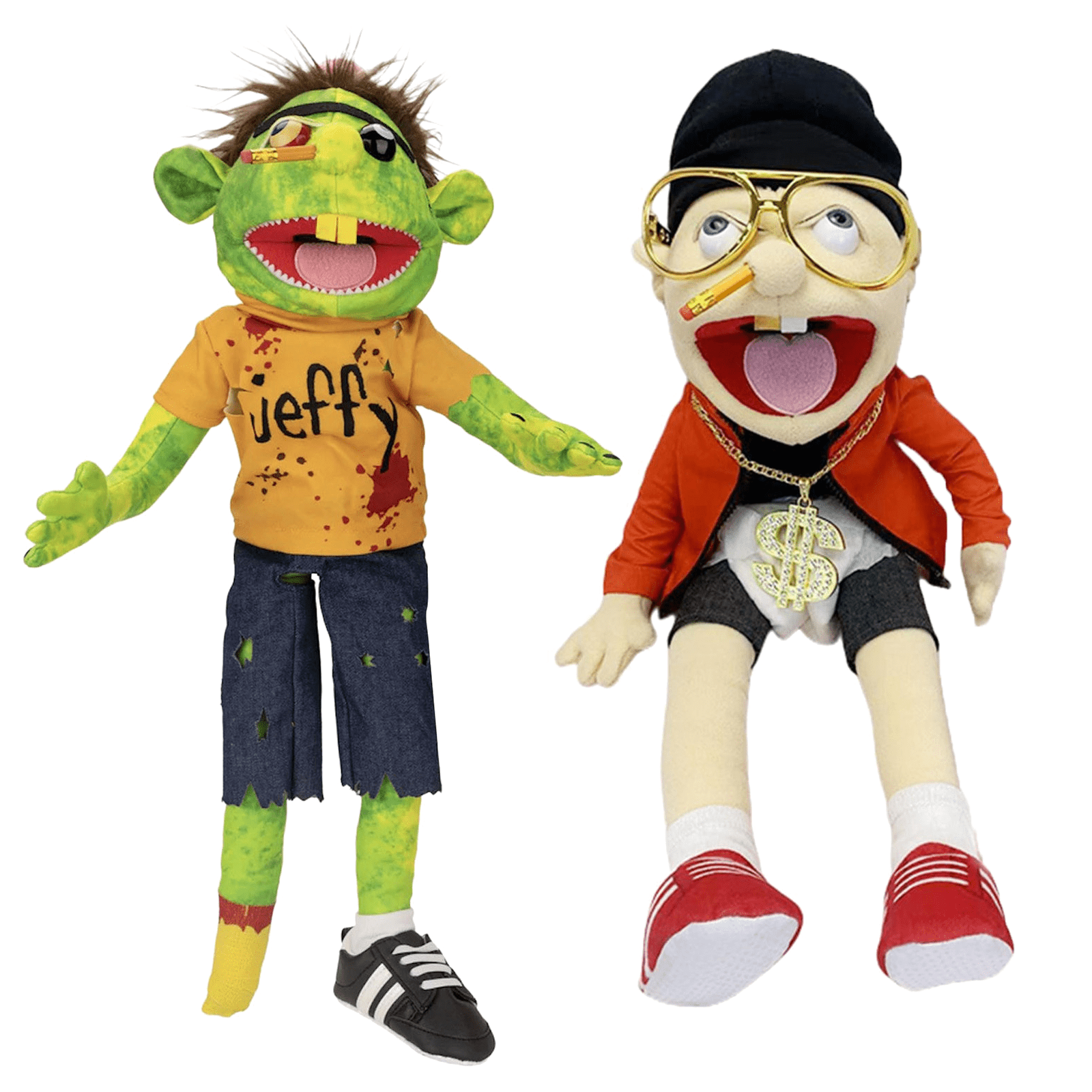 Large Jeffy Hand Puppet Soft Doll Funny Party Props Christmas Doll ...