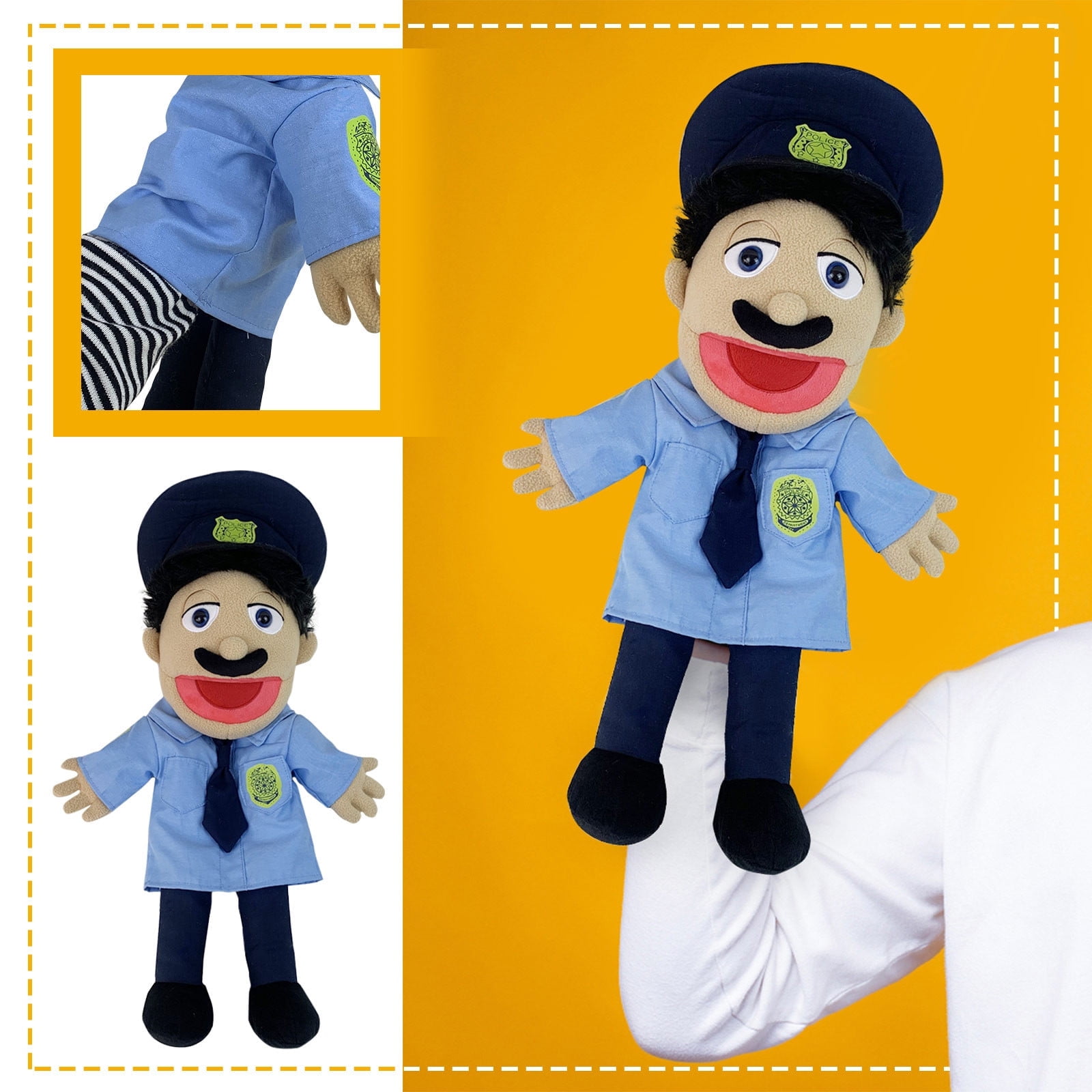 Large Jeffy Puppet 21.6" Soft Plush Toys Hand Puppet Funny Party Props ...