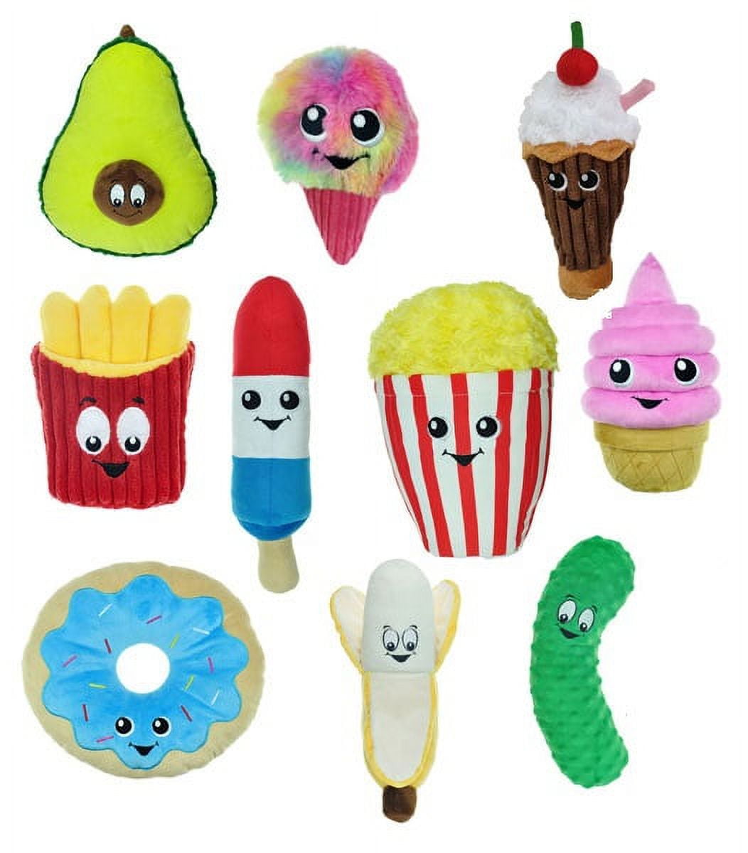 Large Junkeez Big Breed Dog Toys Squeaker Funny Junk Food Snacks Pick ...