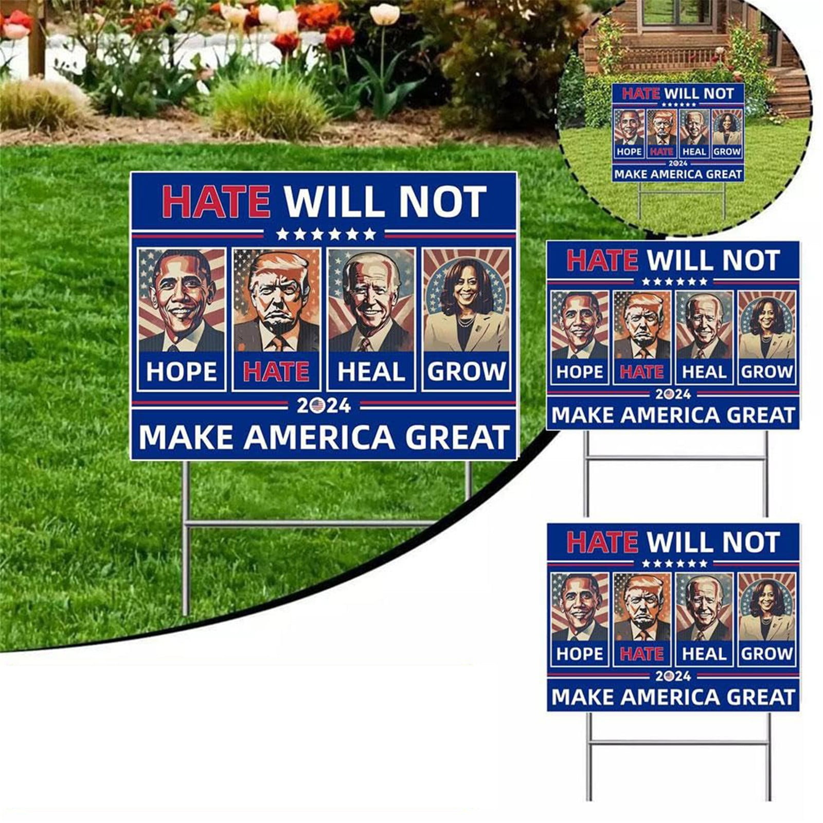 Large Kamala Walz For President Vice President Walz Yard Sign Walz 2024 ...