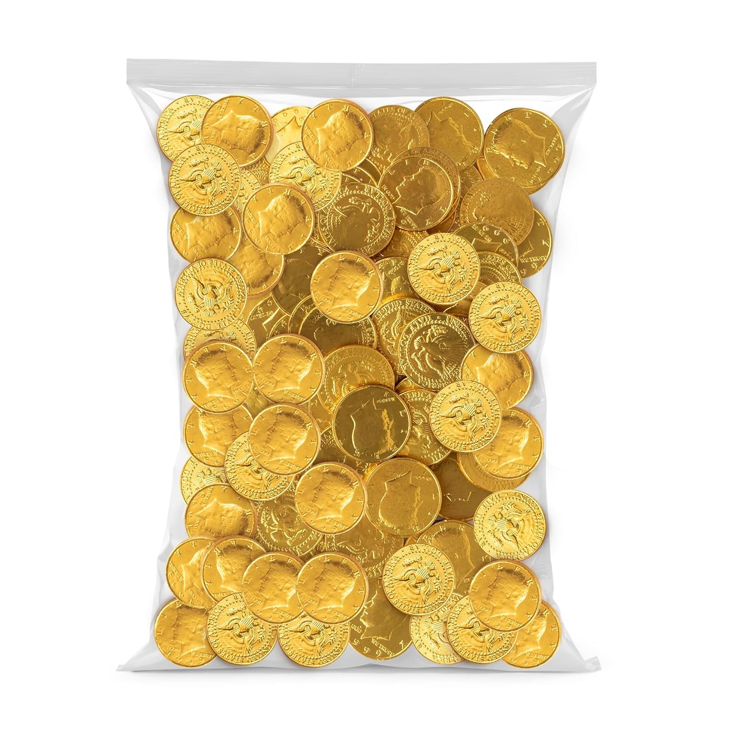 , Large Kennedy Half Dollar Gold Foil Coins, 180 Pieces Individually ...