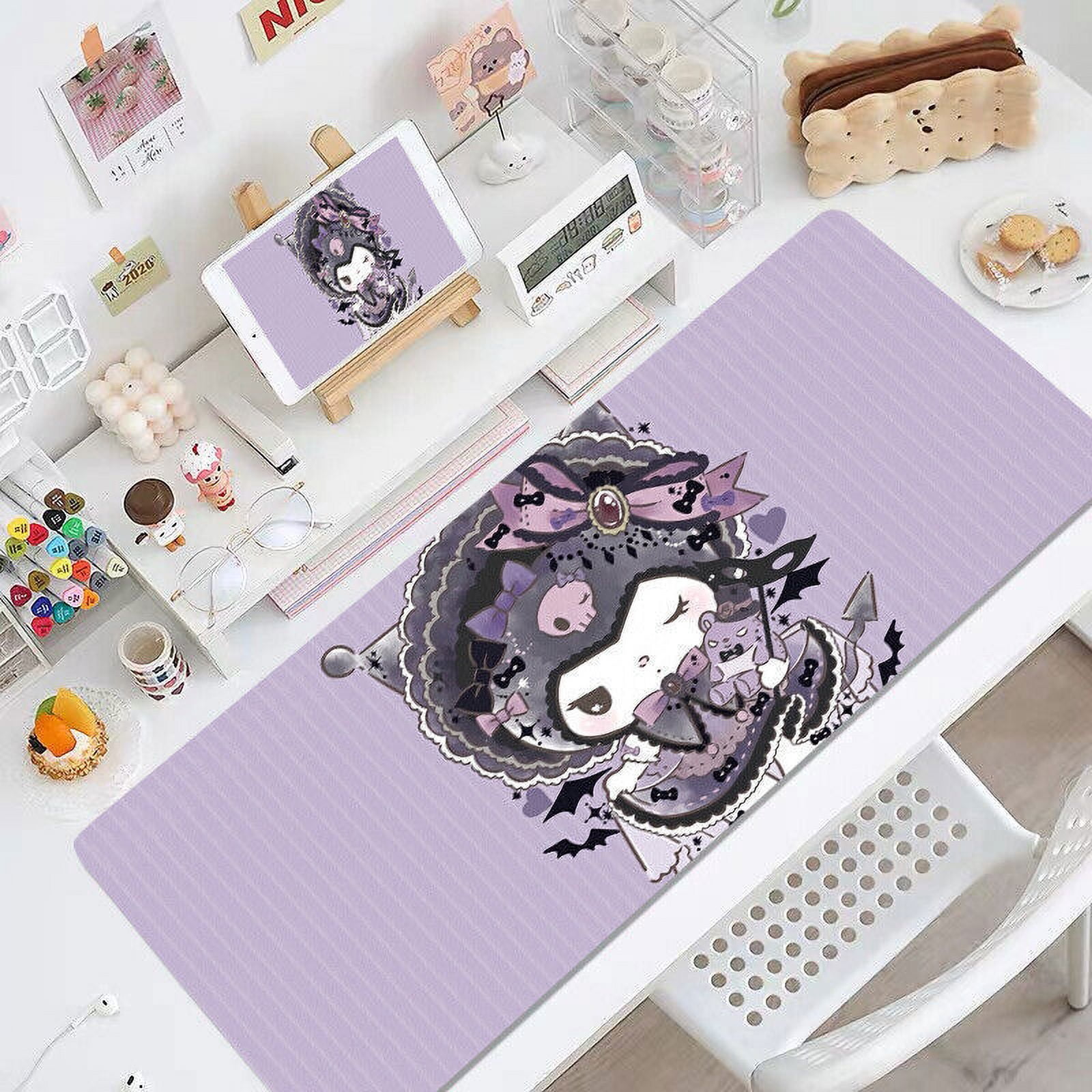 Large Keyboard Pad Melody & Kuromi Cartoon Anti-Slip Mouse Pad Computer ...