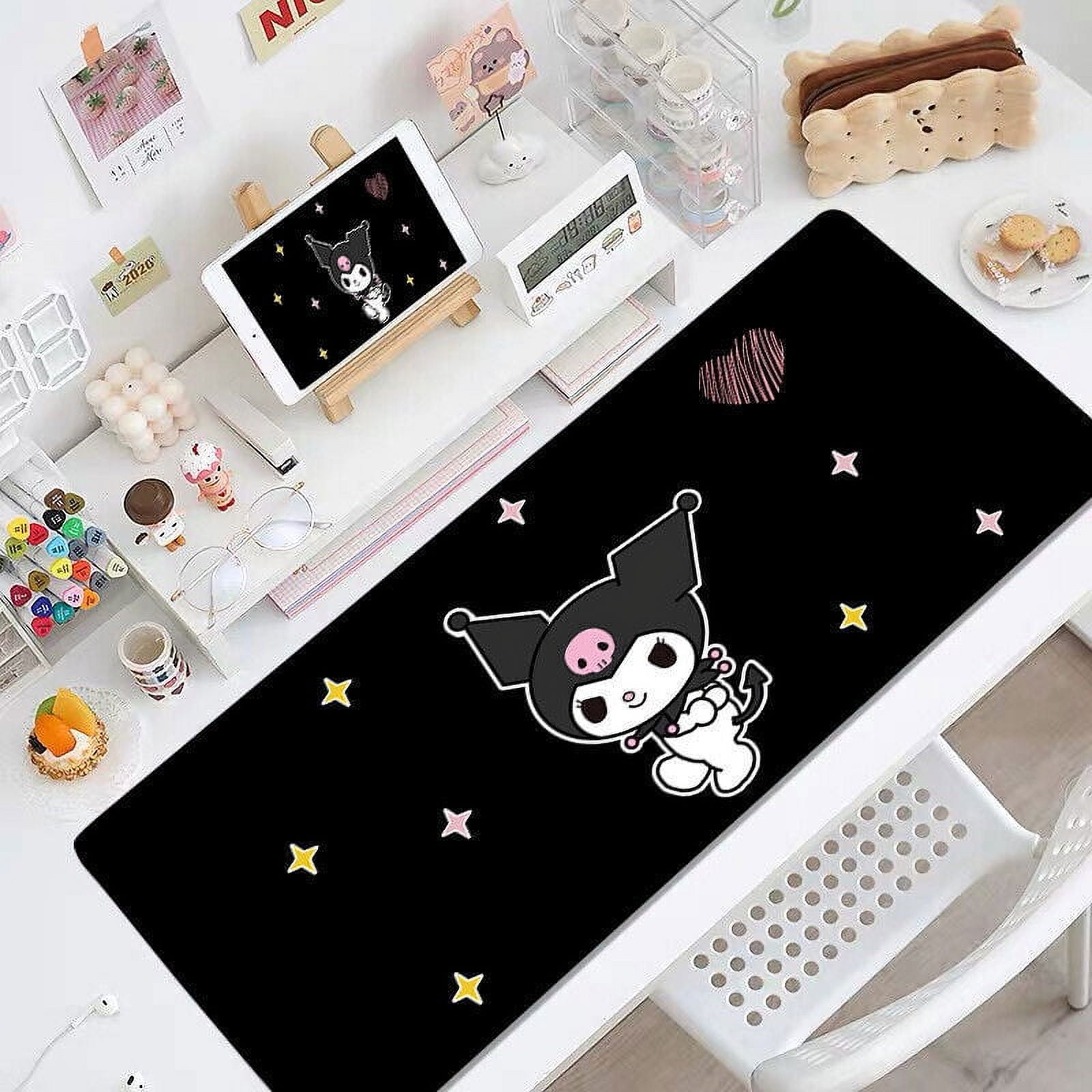 Large Keyboard Pad Melody & Kuromi Cartoon Anti-Slip Mouse Pad Computer ...