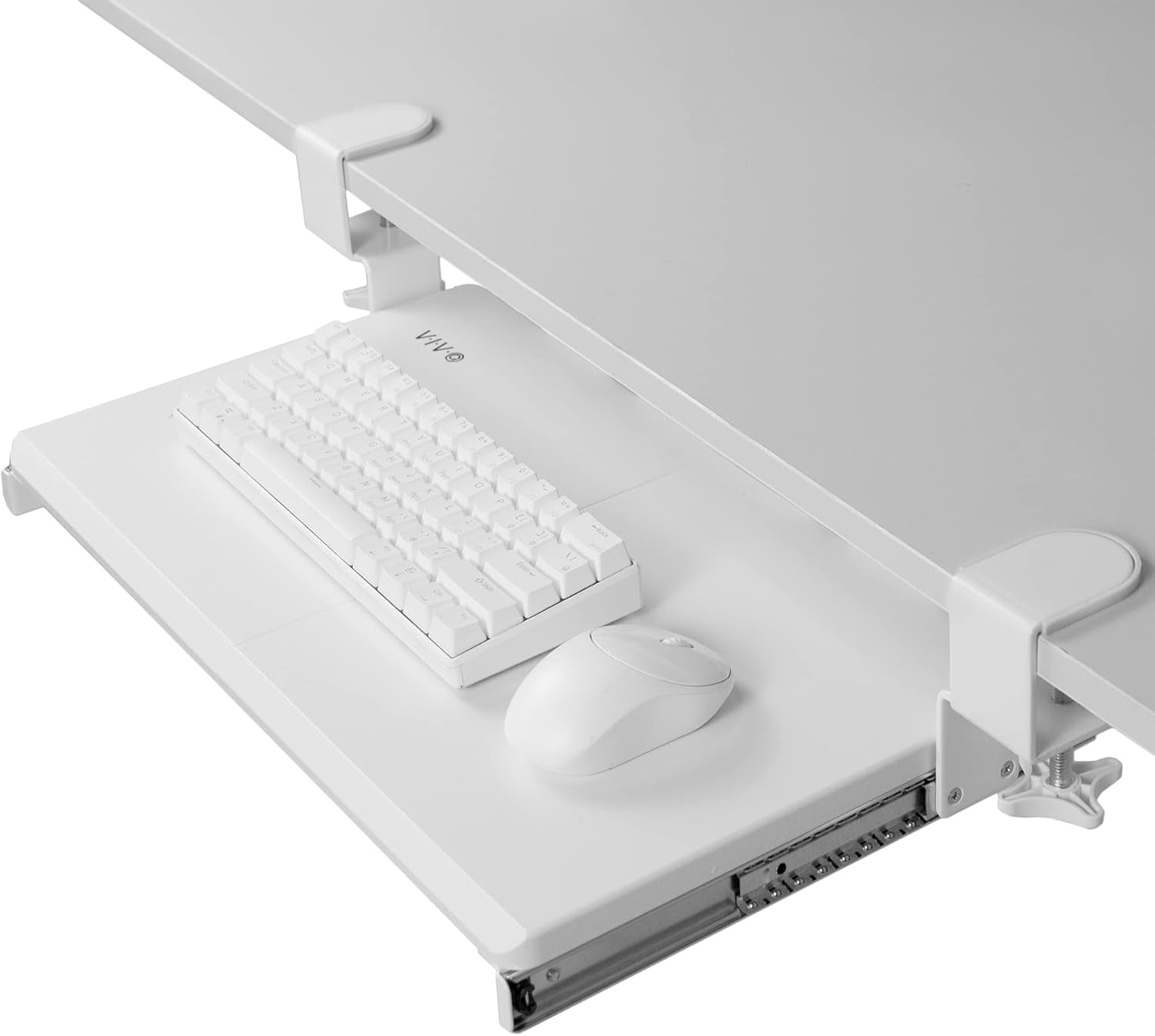 Large Keyboard Tray Under Desk Pull Out with Extra Sturdy C Clamp Mount ...