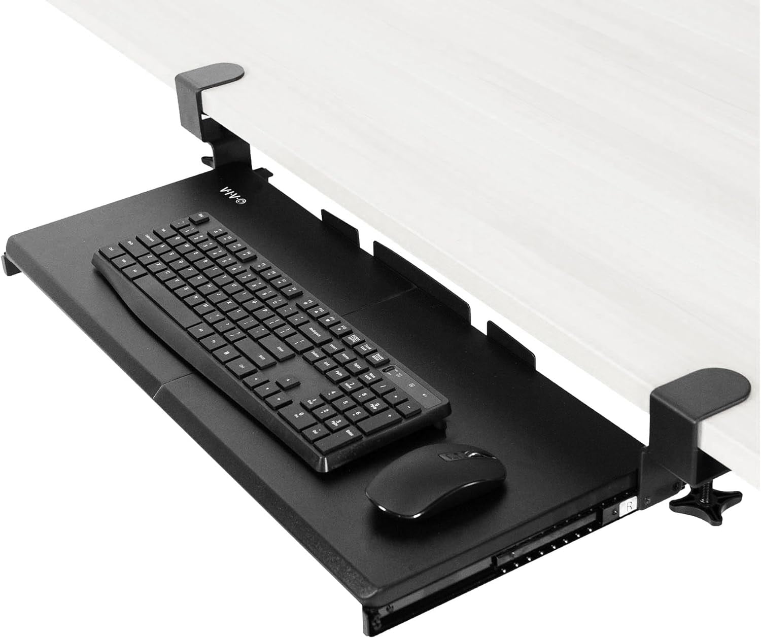 Large Keyboard Tray Under Desk Pull Out with Extra Sturdy C Clamp Mount ...