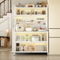 Large Kitchen Bakers Rack, 5-Tier Corner Microwave Stand with Storage ...