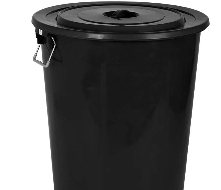 Crestiq Large Plastic Trash Can with Lid, Black - Walmart.com
