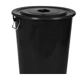 Crestiq Large Plastic Trash Can with Lid, Black - Walmart.com