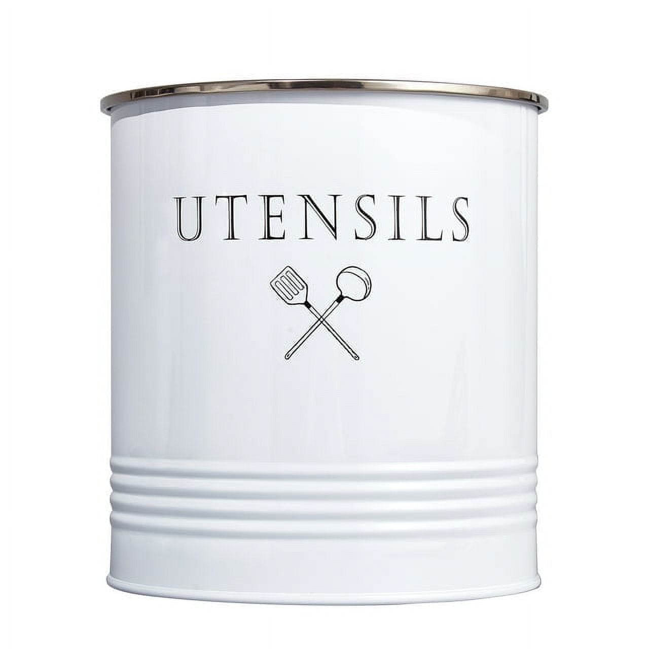 "Large Rustic Kitchen Utensil Crock Holder, Vintage Farmhouse Décor ...