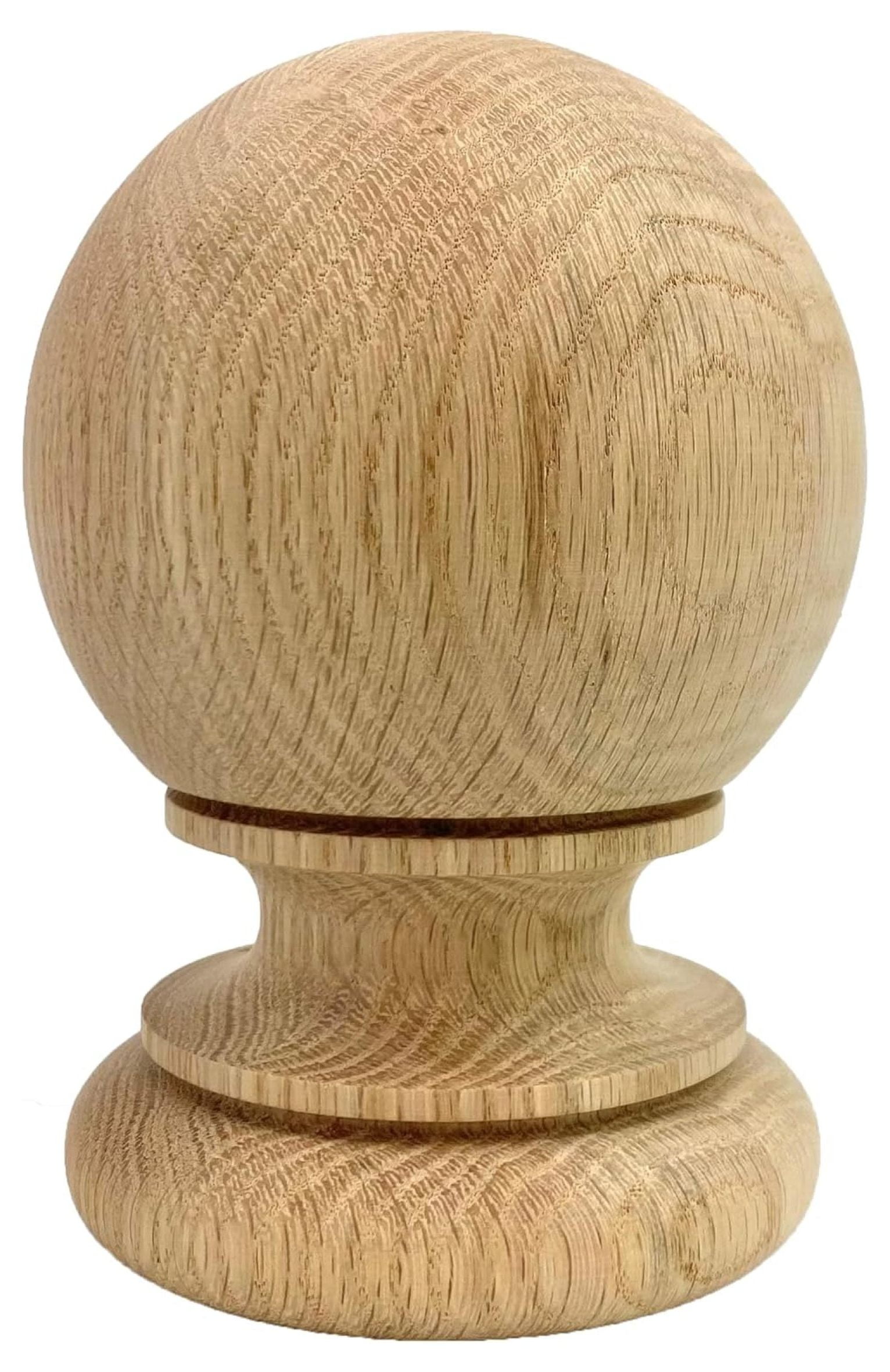 Large Kline Oak Wood Finial - 7"" Tall x 4 7/8"" Wide - Unfinished ...