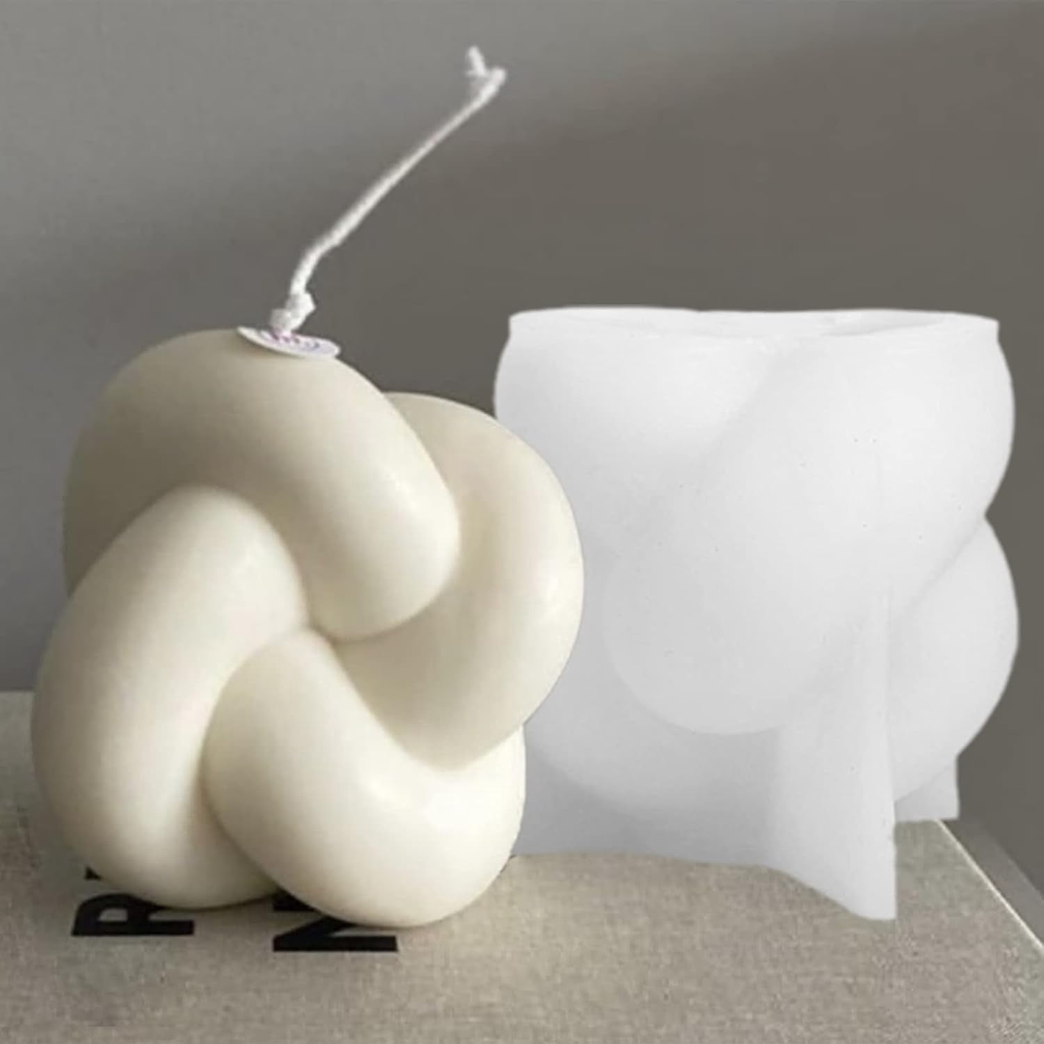 Large Knot Candle Mold Spiral Tie Rope Ball Twisted Knitted Knot Ball ...
