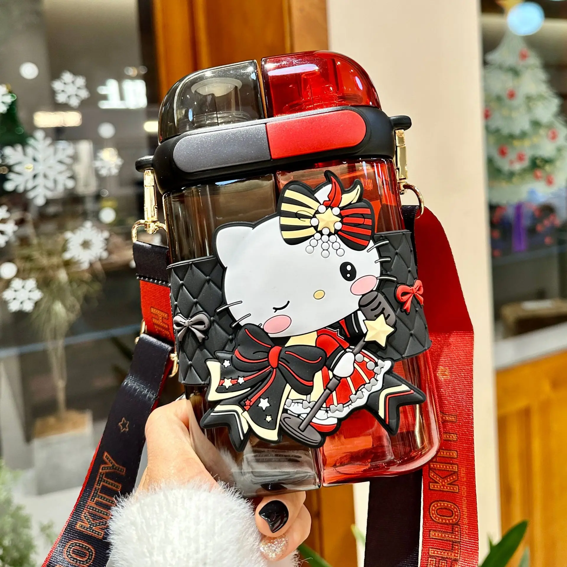 Large Kuromi Student School Outdoor Water Bottle Kawaii Anime Cup ...