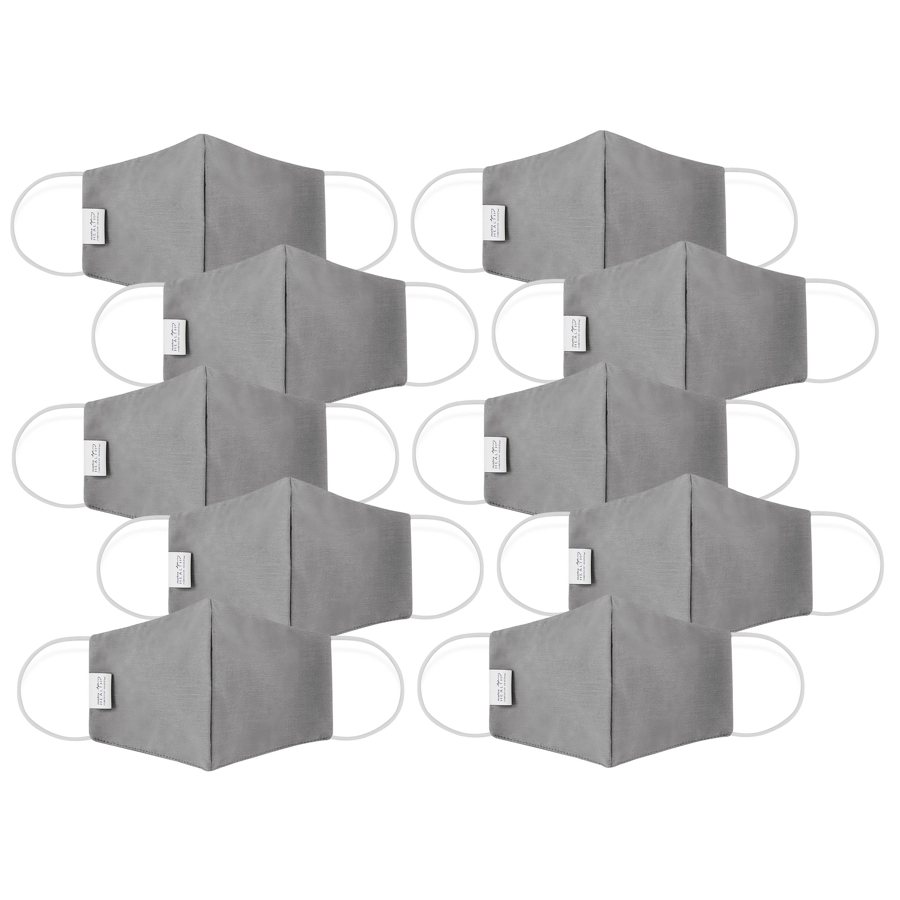 Large, L/Xl, Oversize Reusable Face Mask, Gray, 10 Pack - Walmart.com