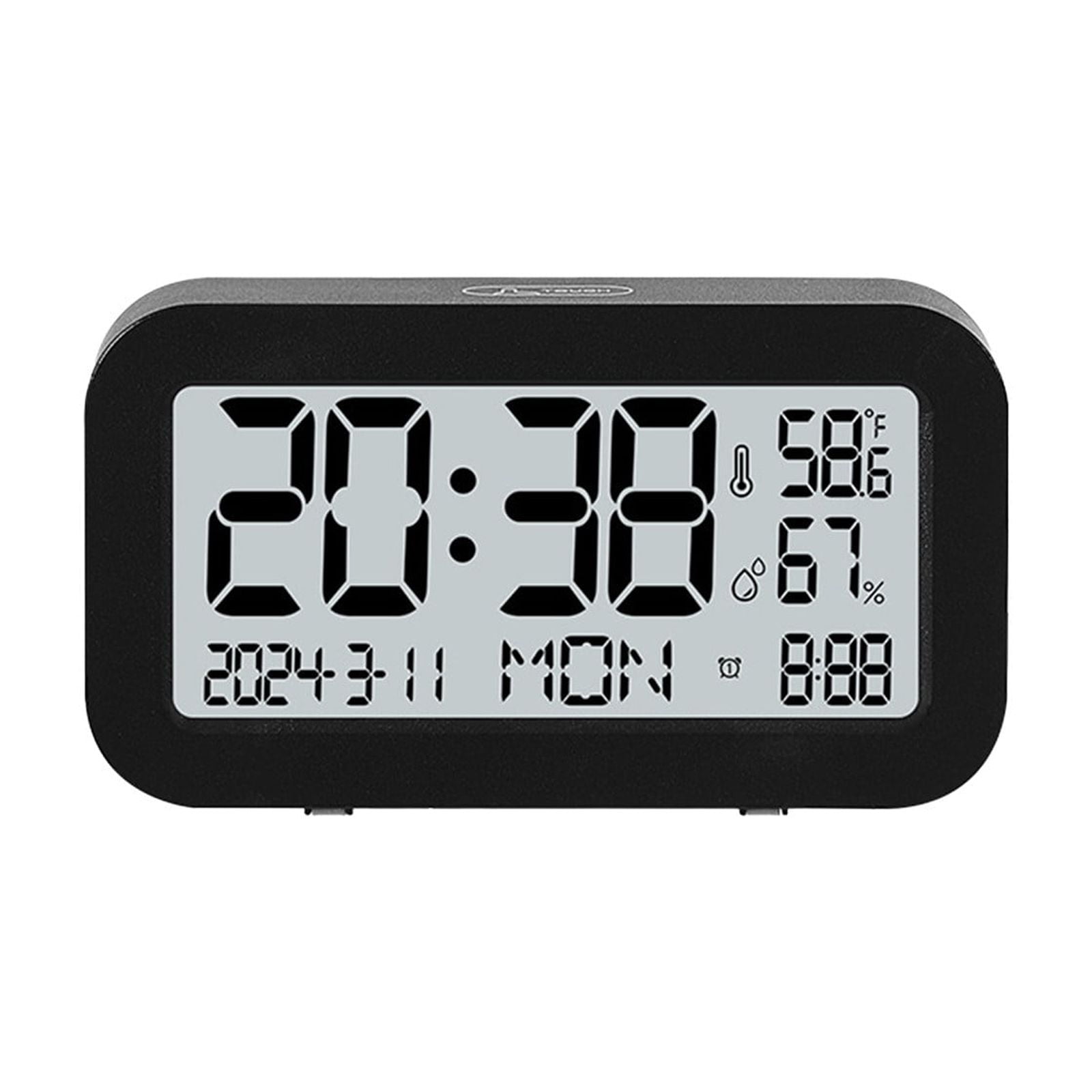 Large LCD Digital Weather Clock - Indoor Temperature Humidity Meter ...