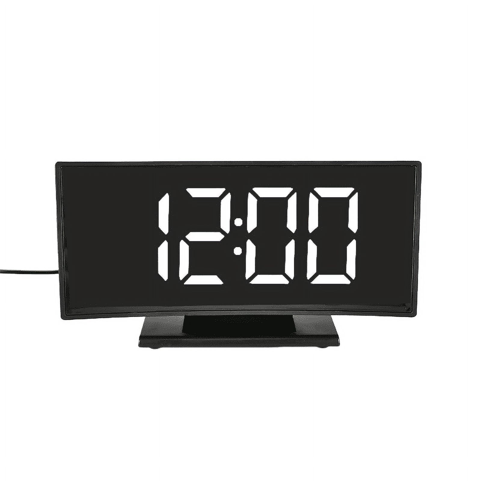 Large LED Digital Alarm Clock Display Electronic Clock Curved Surface ...