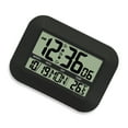 Large LED Display Modern Clock Wall Mount Features Room Temperature ...