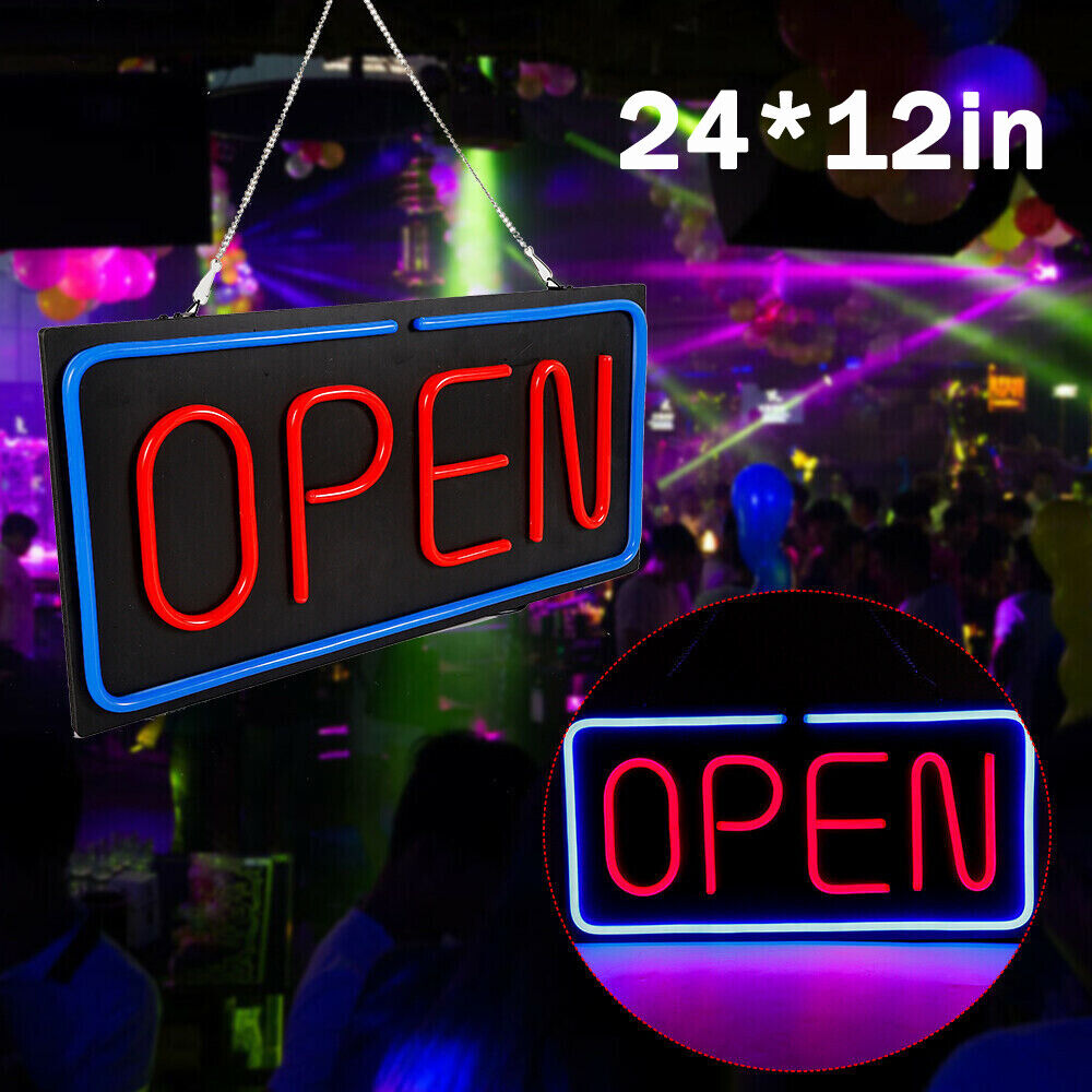 Large LED Open Sign Bright Neon Light for Restaurant Bar Pub Shop Store ...