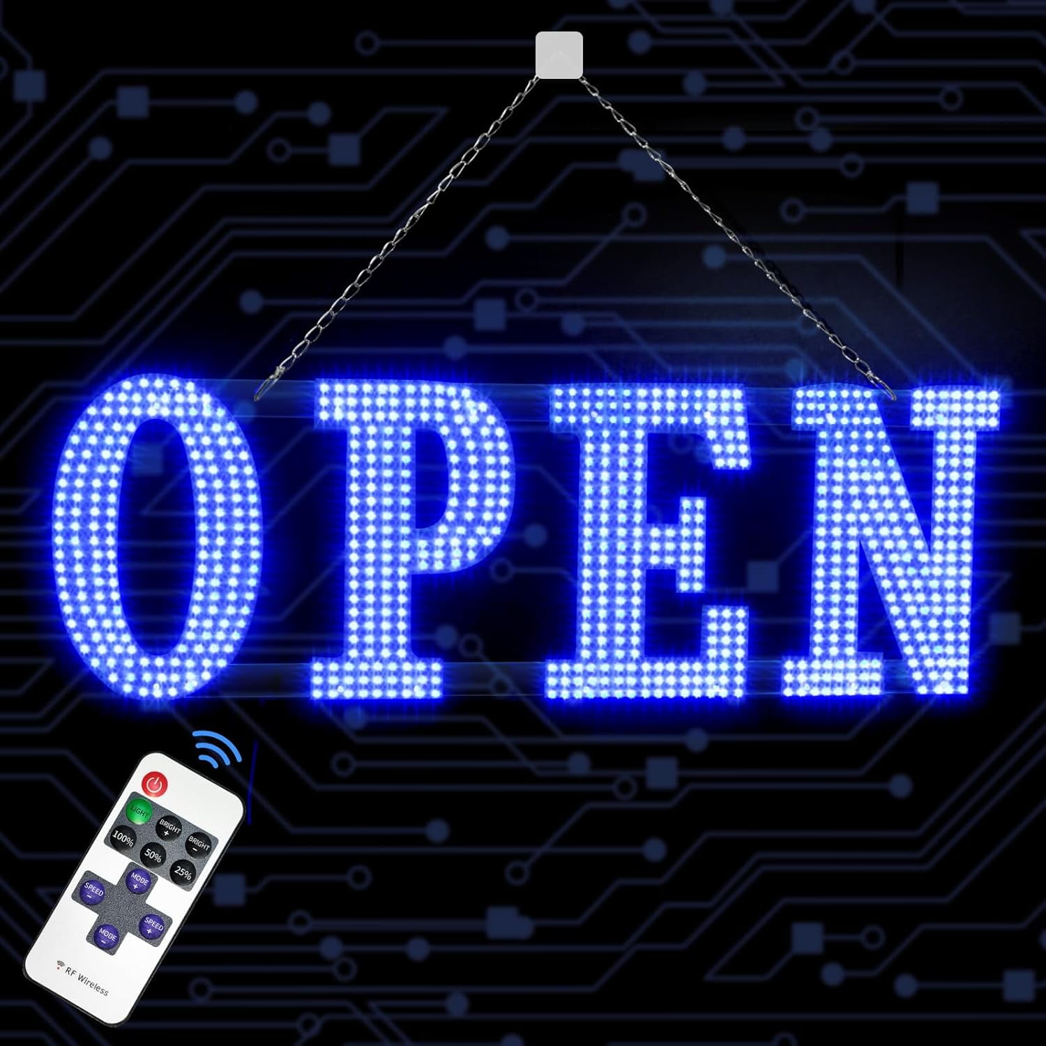 Large LED Open Signs for Business with 13 Scene Modes, 40" X 14" Unique ...