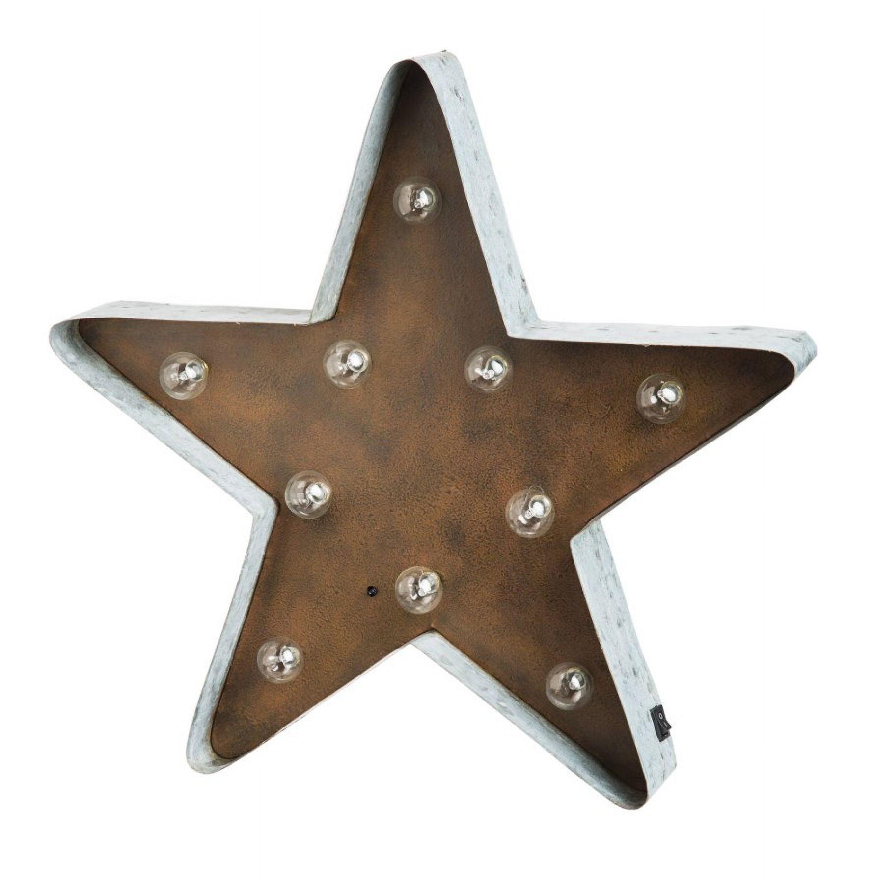 Large LED Star Vintage Metal Wall Decor - Walmart.com
