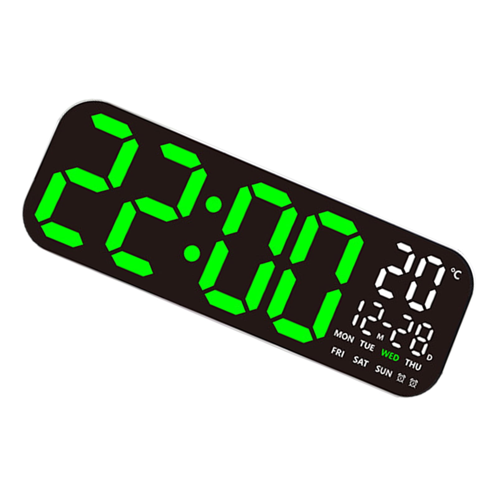 Large LED Wall Clock with Remote Control Date Temperature Easy to Read ...