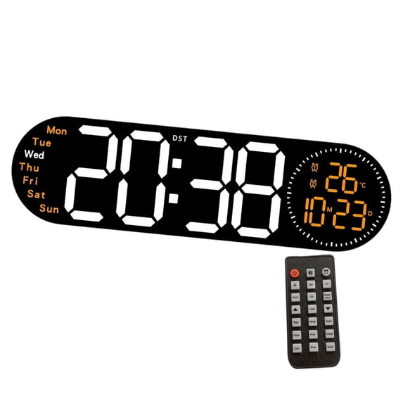Large LED Wall Clock with Remote Control and Count Down Function 2 ...