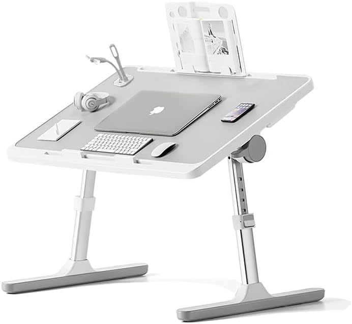 Large Lap Desk for Laptop, Adjustable Height Laptop Table with ...