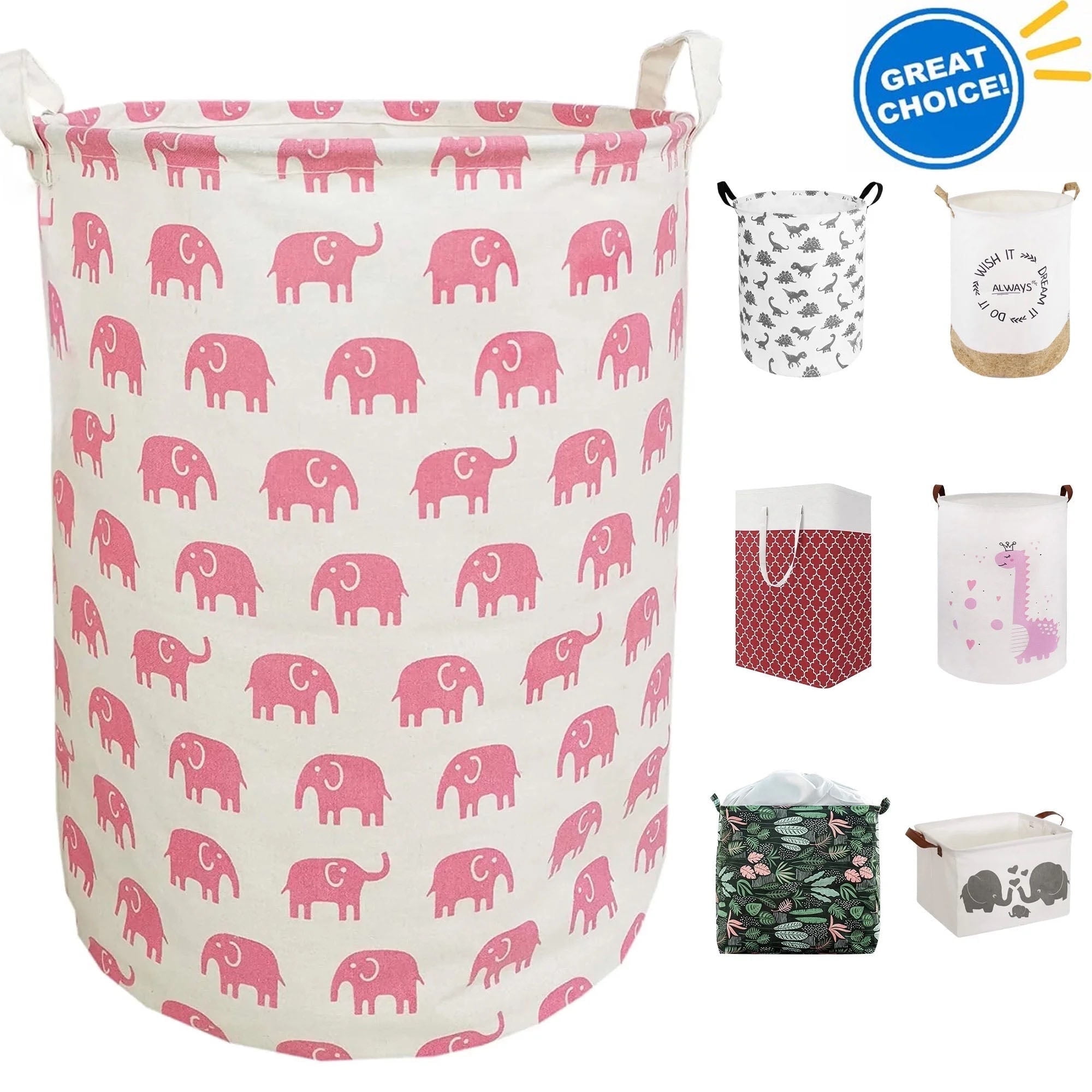 Walmart Collapsible Laundry Hamper, Waterproof with Leather Handle ...