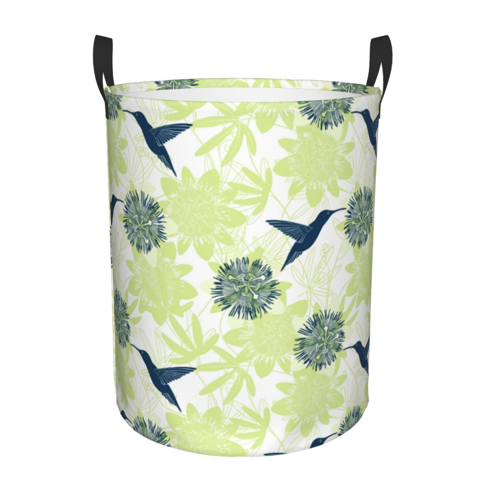 Large Laundry Basket with Handles - Art Deco Hummingbird Kids Baby ...