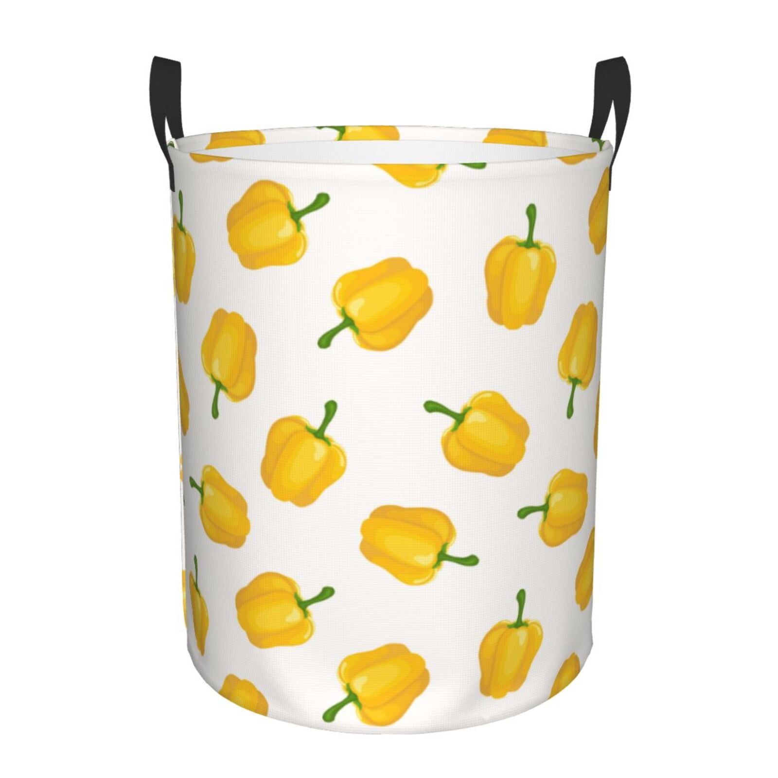Large Laundry Basket with Handles - Bell Pepper Pattern Kids Baby Dirty ...