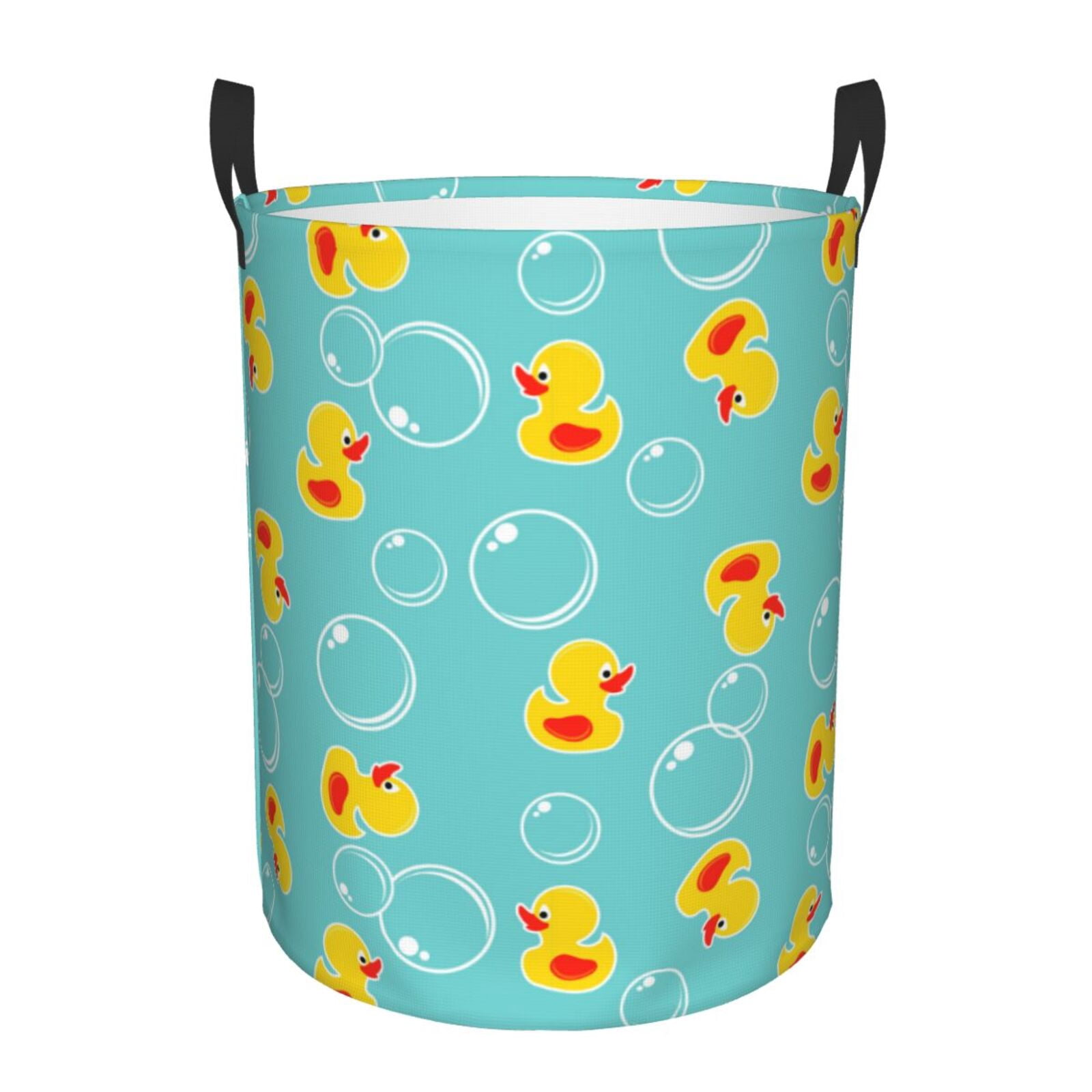 Large Laundry Basket with Handles - Cartoon Cute Duck Bubble Kids Baby ...