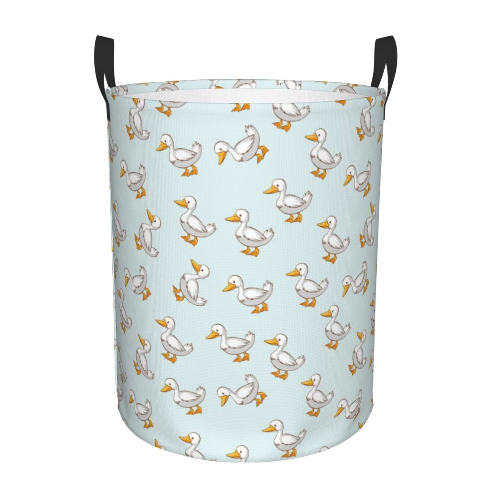 Large Laundry Basket with Handles - Cartoon Cute Duck Green Kids Baby ...