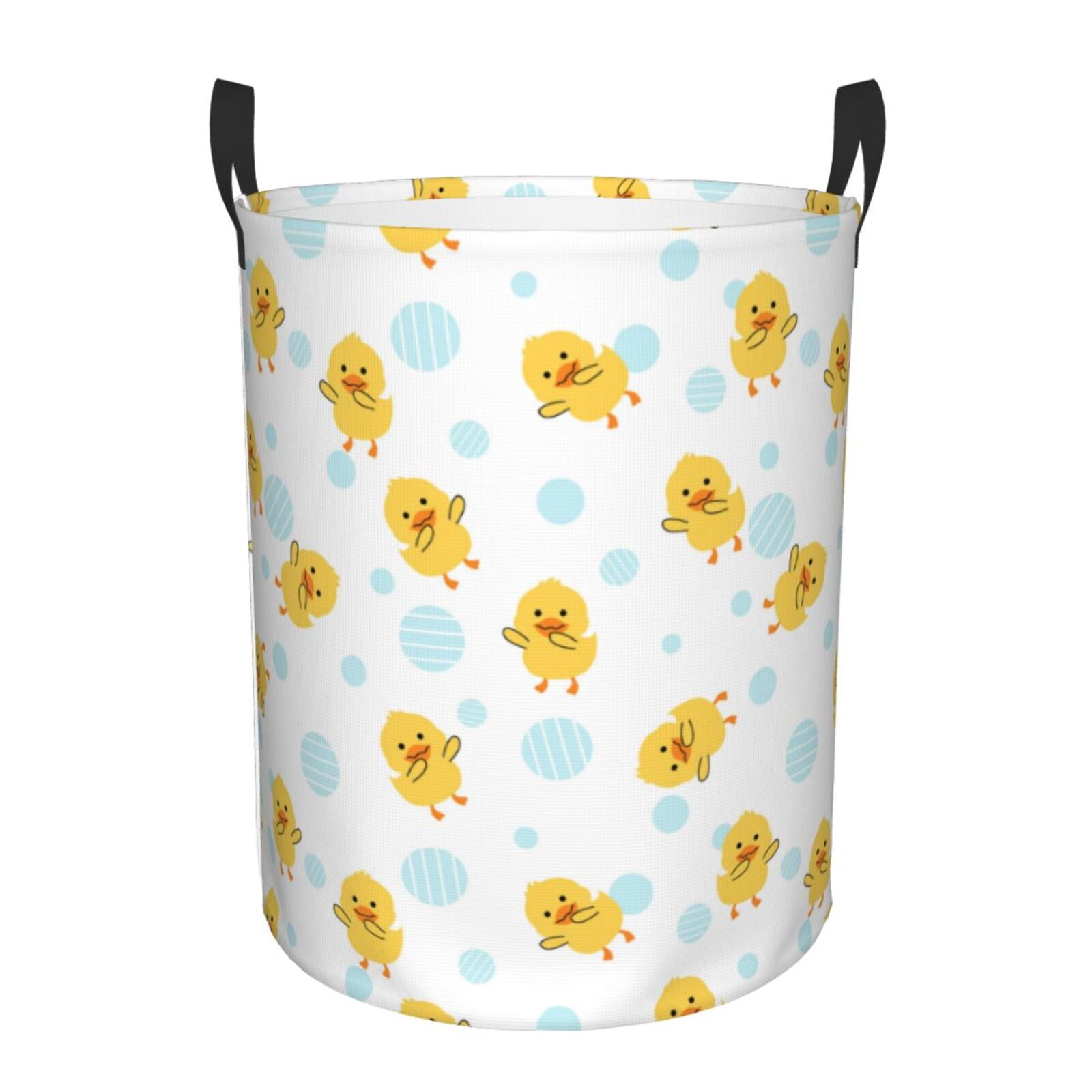 Large Laundry Basket with Handles - Cartoon Funny Cute Duck Kids Baby ...