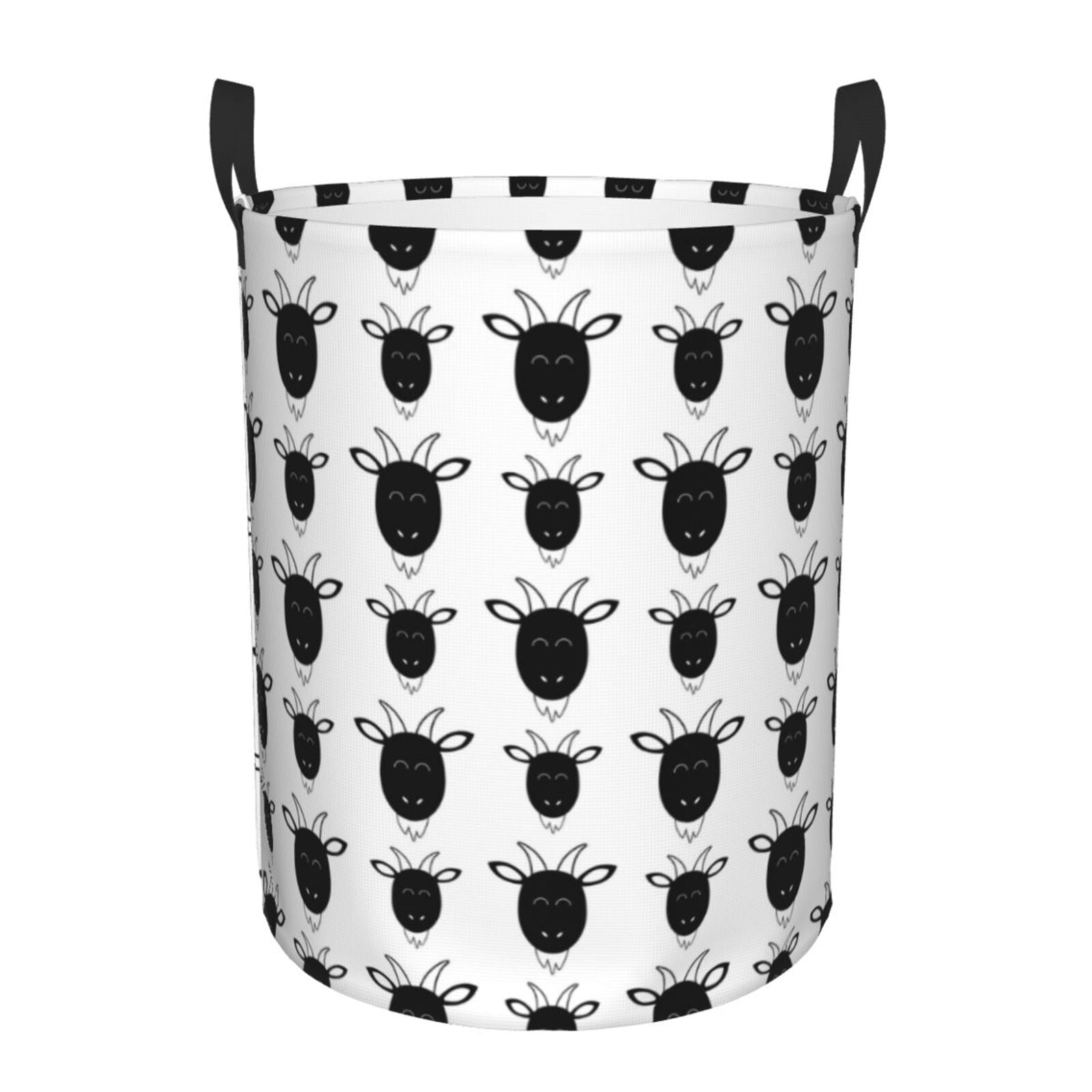Large Laundry Basket with Handles - Cartoon Funny Cute Sheep Head Baby ...