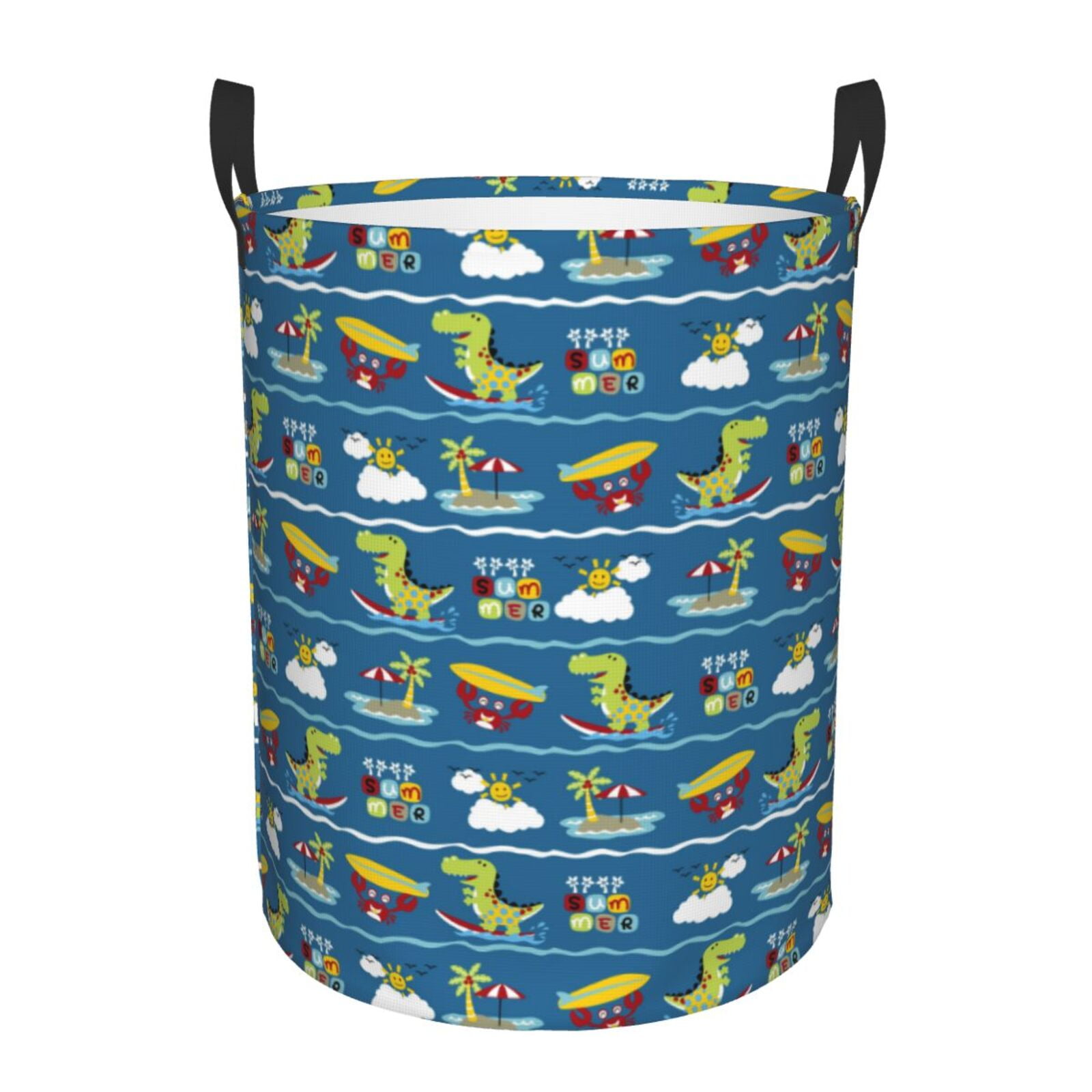 Large Laundry Basket with Handles - Dinosaur Coconut Crab Kids Baby ...