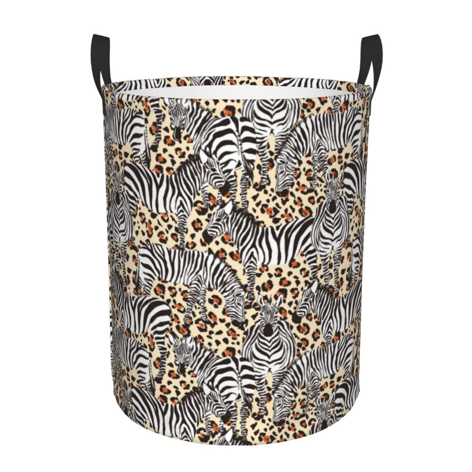 Large Laundry Basket with Handles - Hawaiian Style Zebra Kids Baby ...