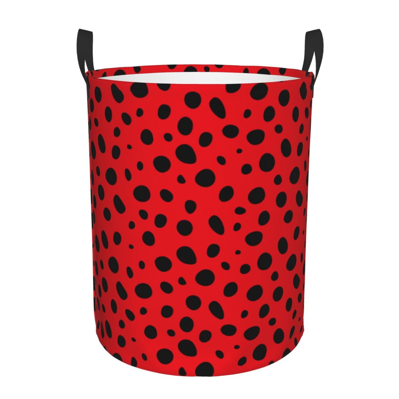 Large Laundry Basket with Handles - Ladybug Dotted Kids Baby Dirty ...