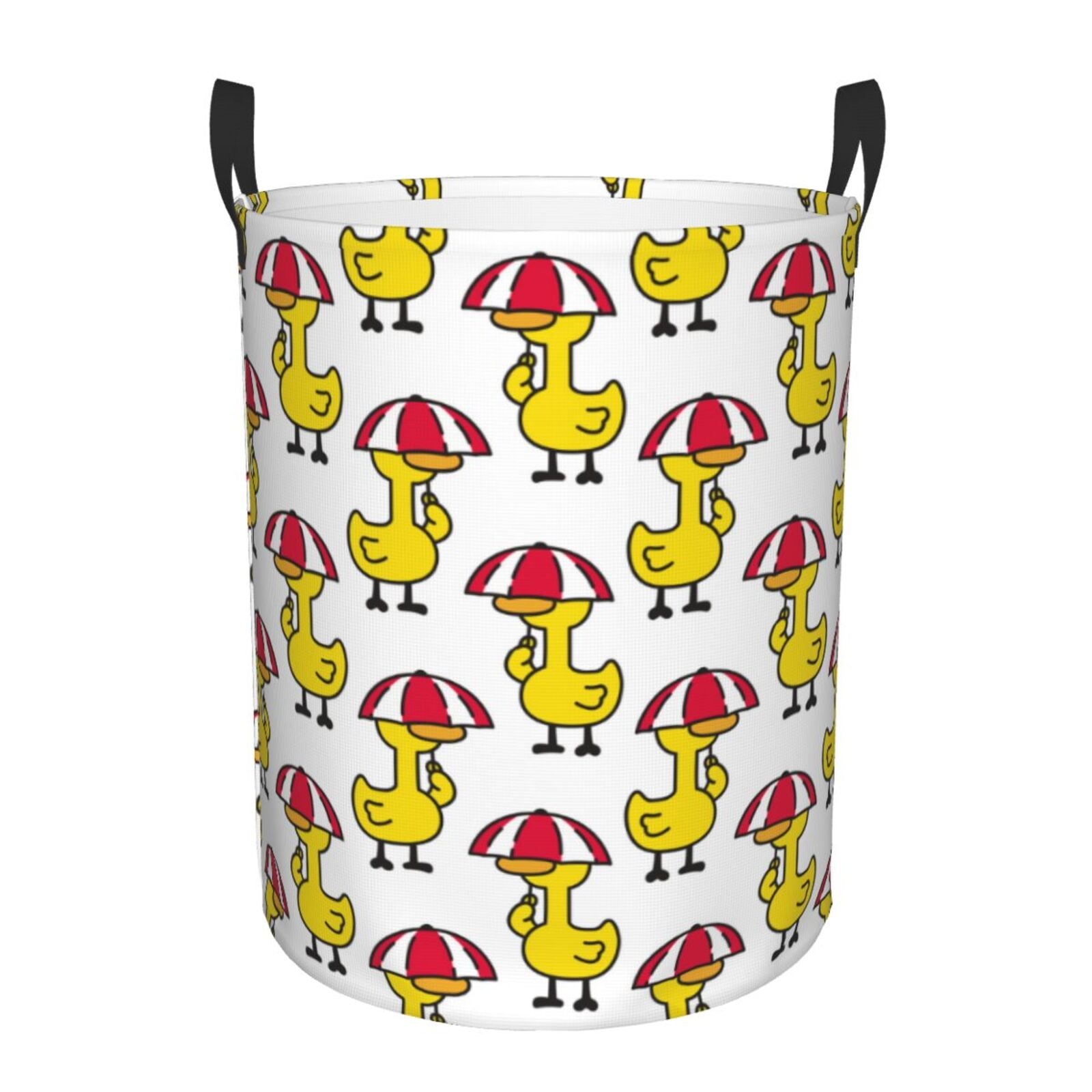 Large Laundry Basket with Handles - Rubber Duck Chicken Bird Kids Baby ...
