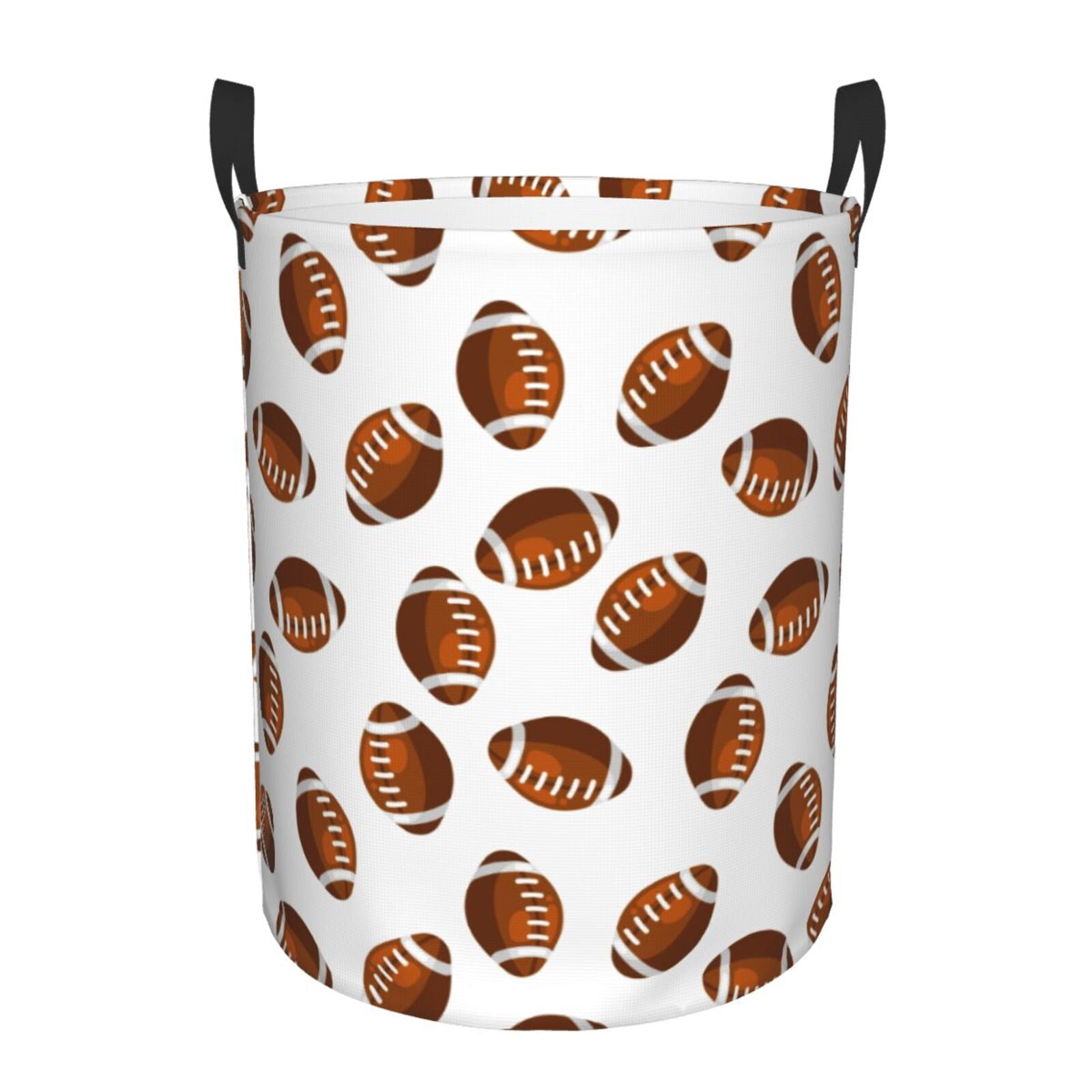 Large Laundry Basket with Handles - brown rugby American football Kids ...